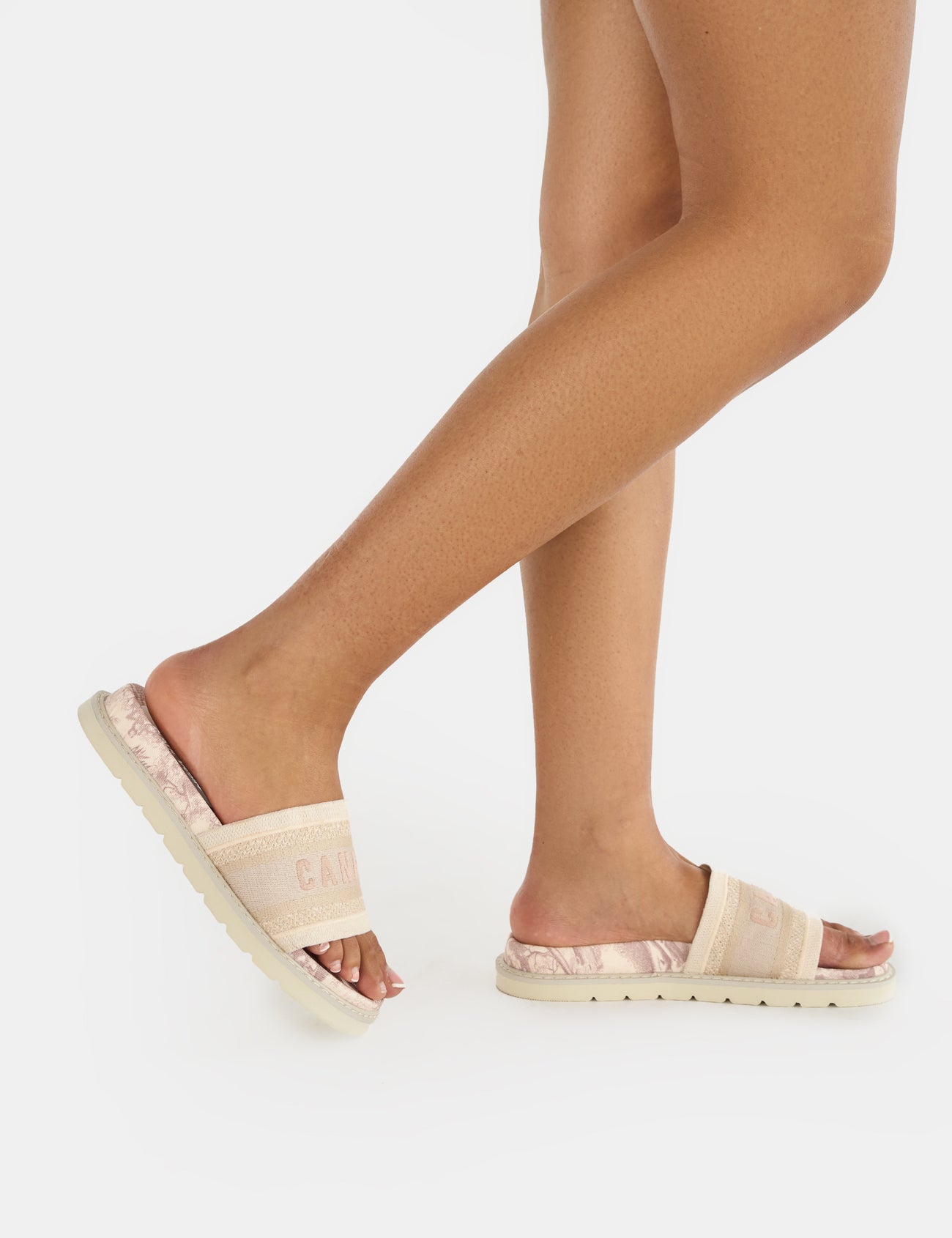 Jet Set Stone Cannes Embroidered Sandals | Public Desire