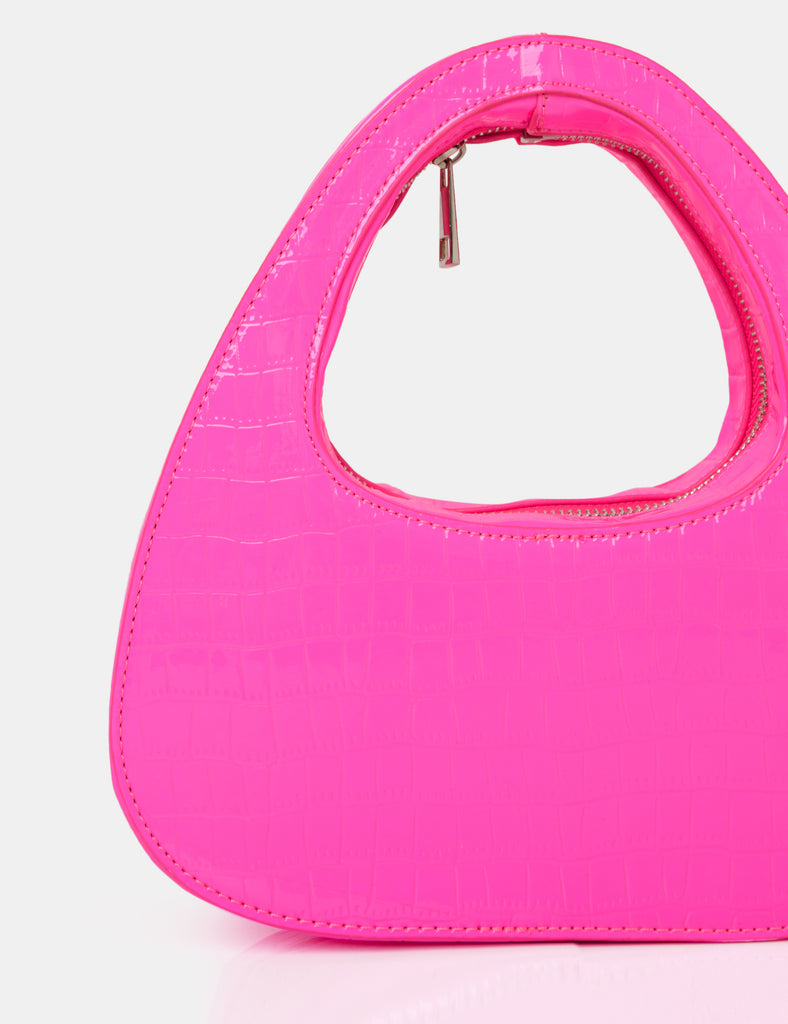 The Arch Bright Pink Croc Grab Bag | Public Desire