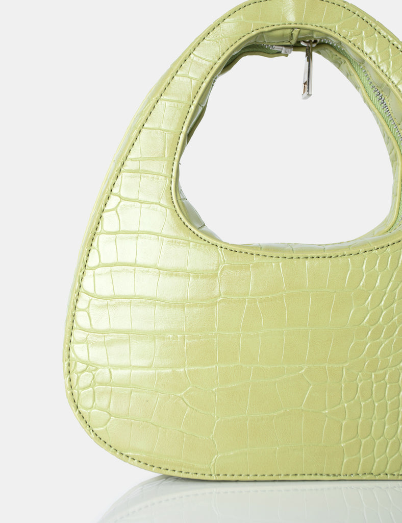 The Arch Soft Green Croc Grab Bag | Public Desire