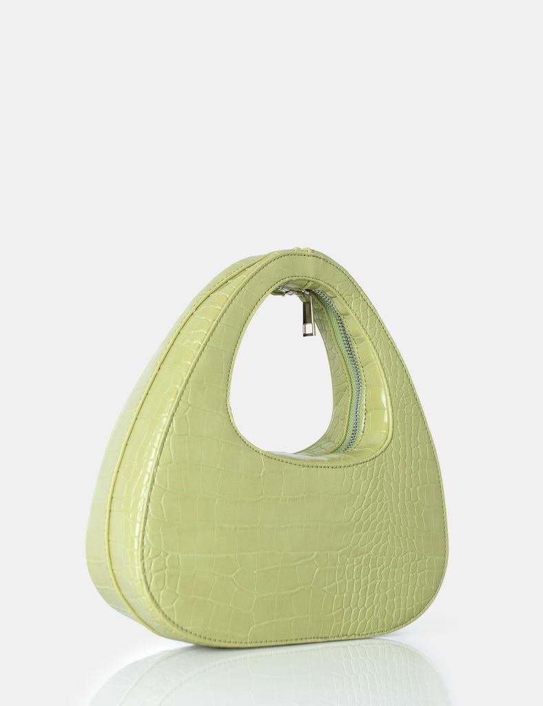 The Arch Soft Green Croc Grab Bag | Public Desire