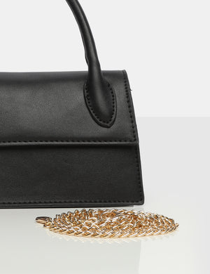 The Hailey Black PU One Handle Mini Bag | Public Desire